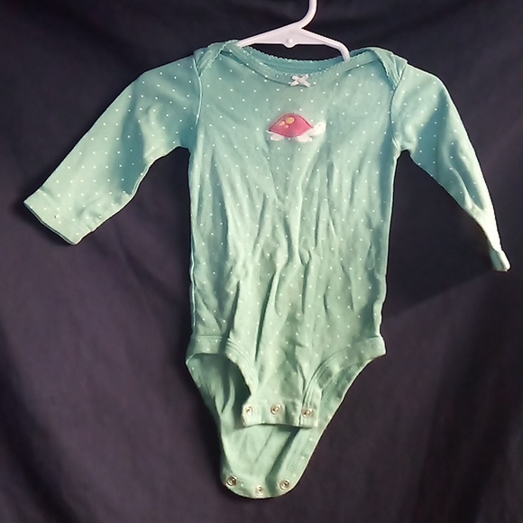 Carter's | One Pieces | Adorable Green Baby Girl Oneze With White Spots ...